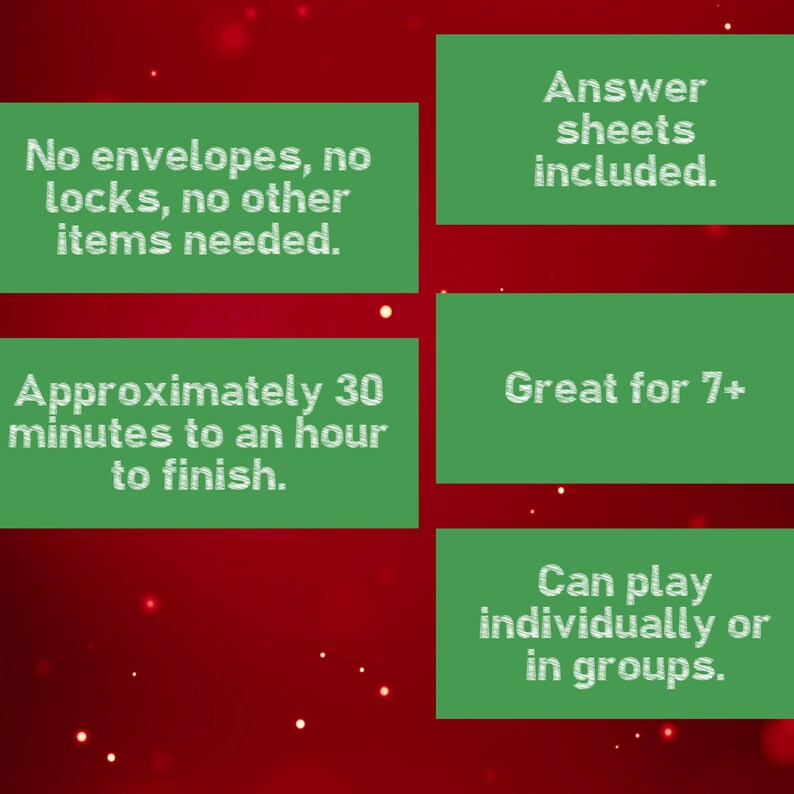 Christmas Escape Room | Printable | Middle School, Homeschool, 12 ...