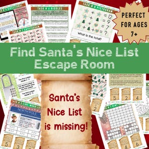 Christmas Escape Room | Printable | Middle School, Homeschool, 12 ...