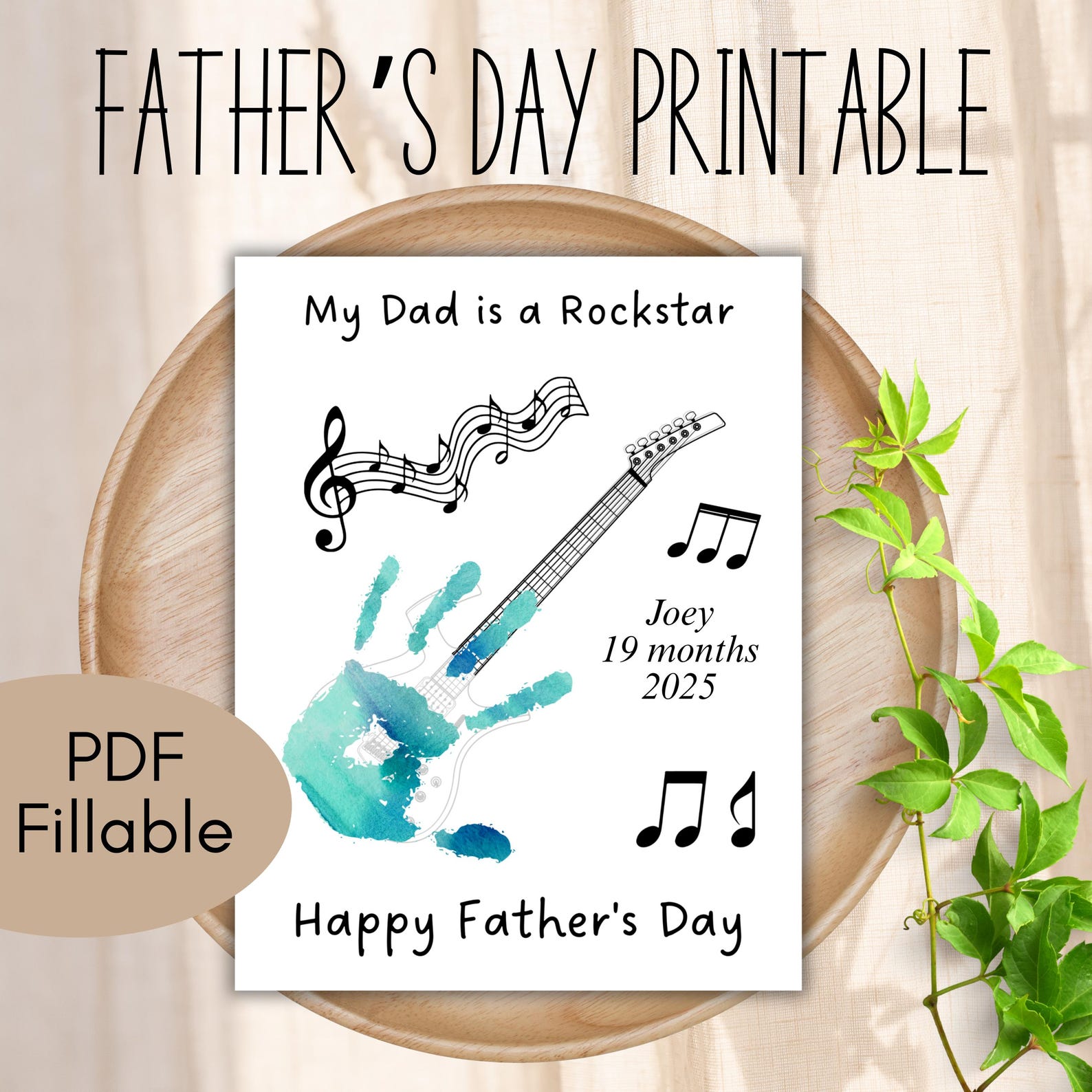 Father's Day Printable - Rockstar - Personalized Gift From Children ...