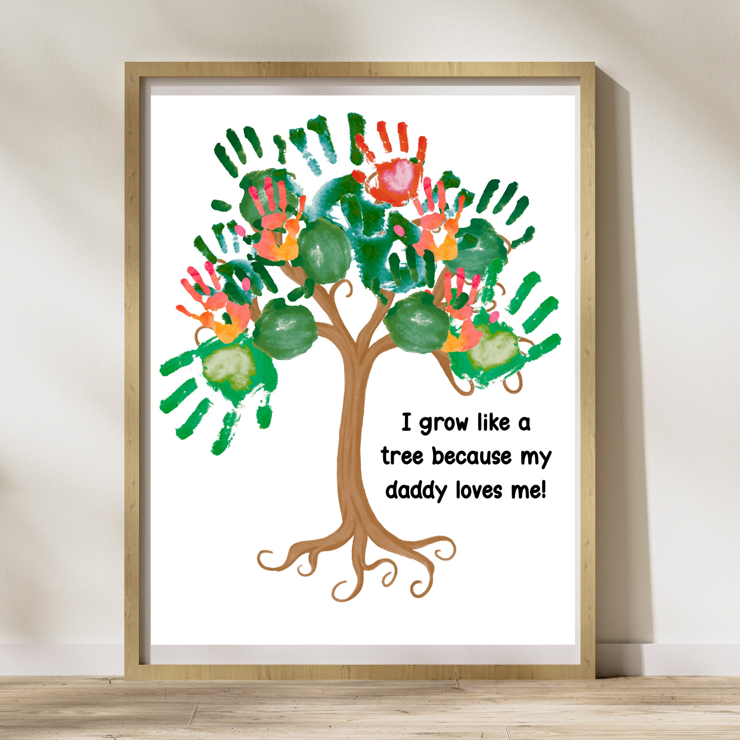 Father's Day Printable Daddy Loves Me Tree - Etsy