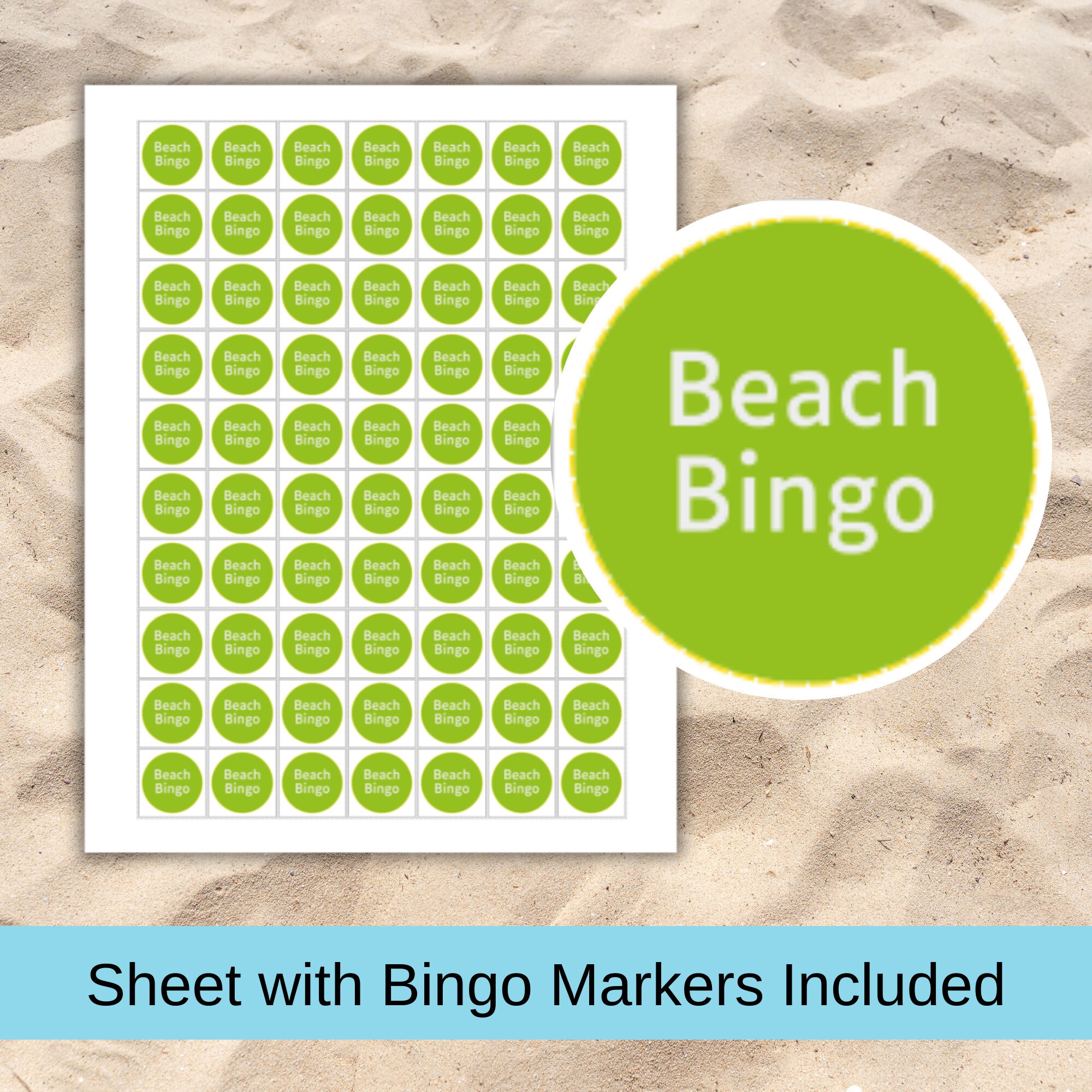 Bingo Game Beach-themed - Summer Party - Etsy