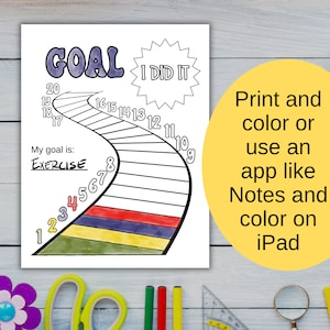 Goal Tracker Printable - Road to Success - Etsy