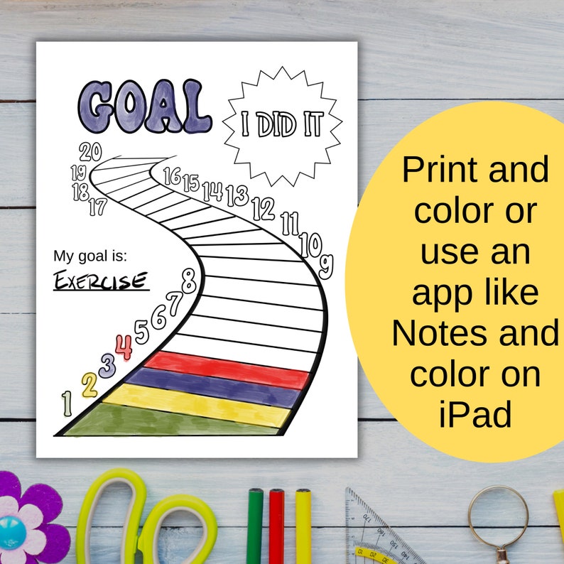 Goal Tracker Printable - Road to Success - Etsy
