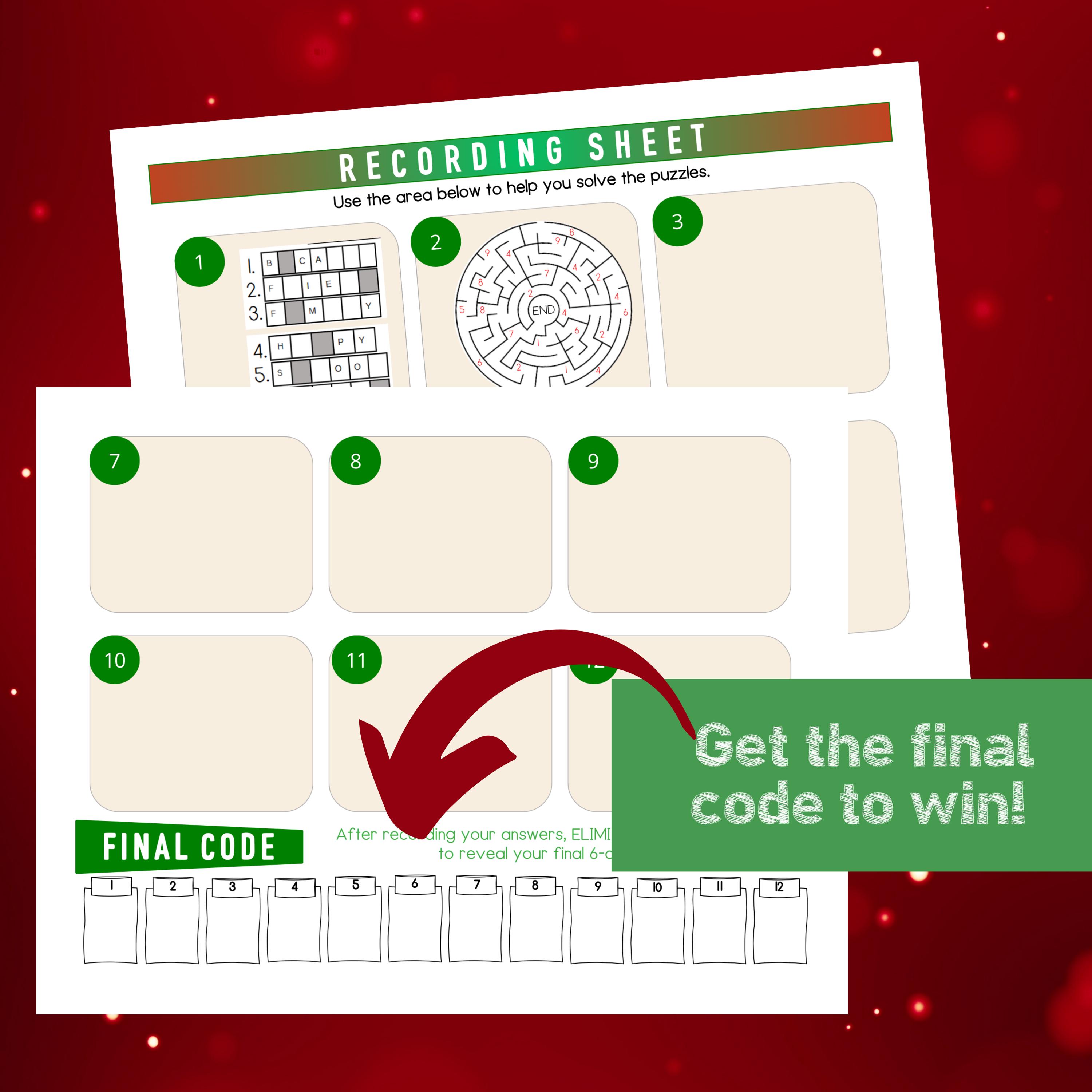 Christmas Escape Room | Printable | Middle School, Homeschool, 12 ...