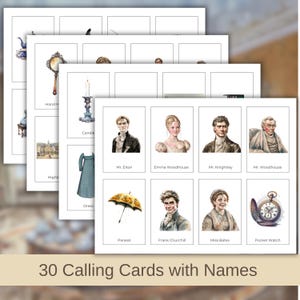 Jane Austen Novel - Emma Themed Bingo Game - Book Club, Classroom ...