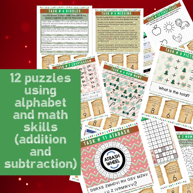 Christmas Escape Room | Printable | Middle School, Homeschool, 12 ...