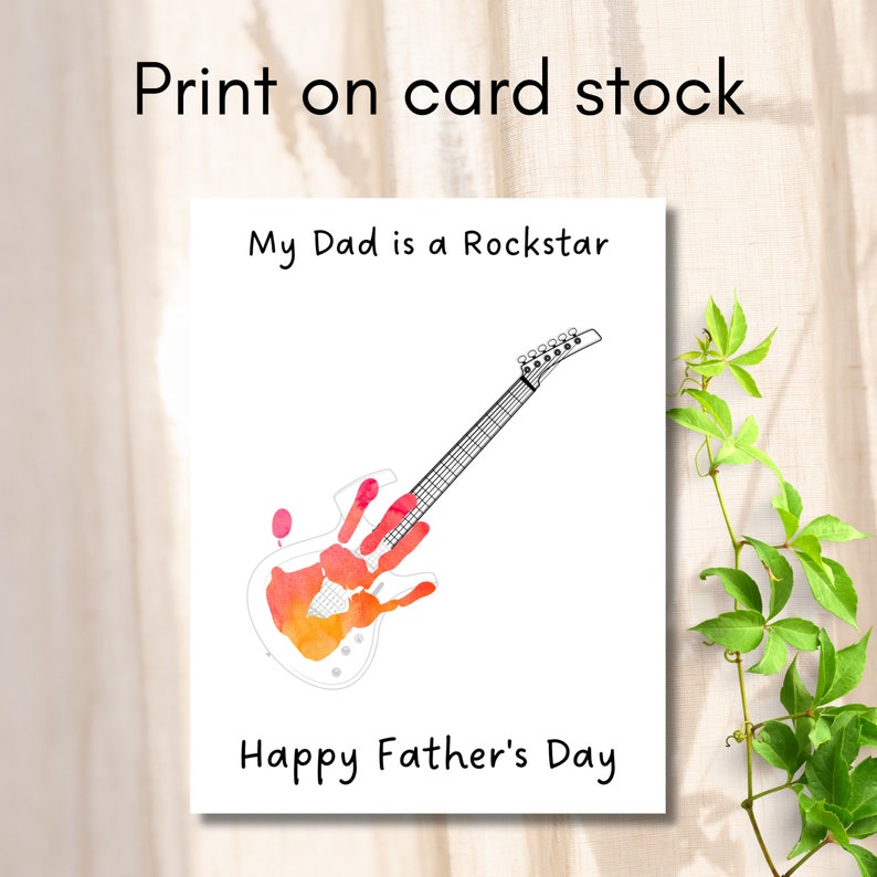 Father's Day Printable - Rockstar - Personalized Gift From Children! - Etsy