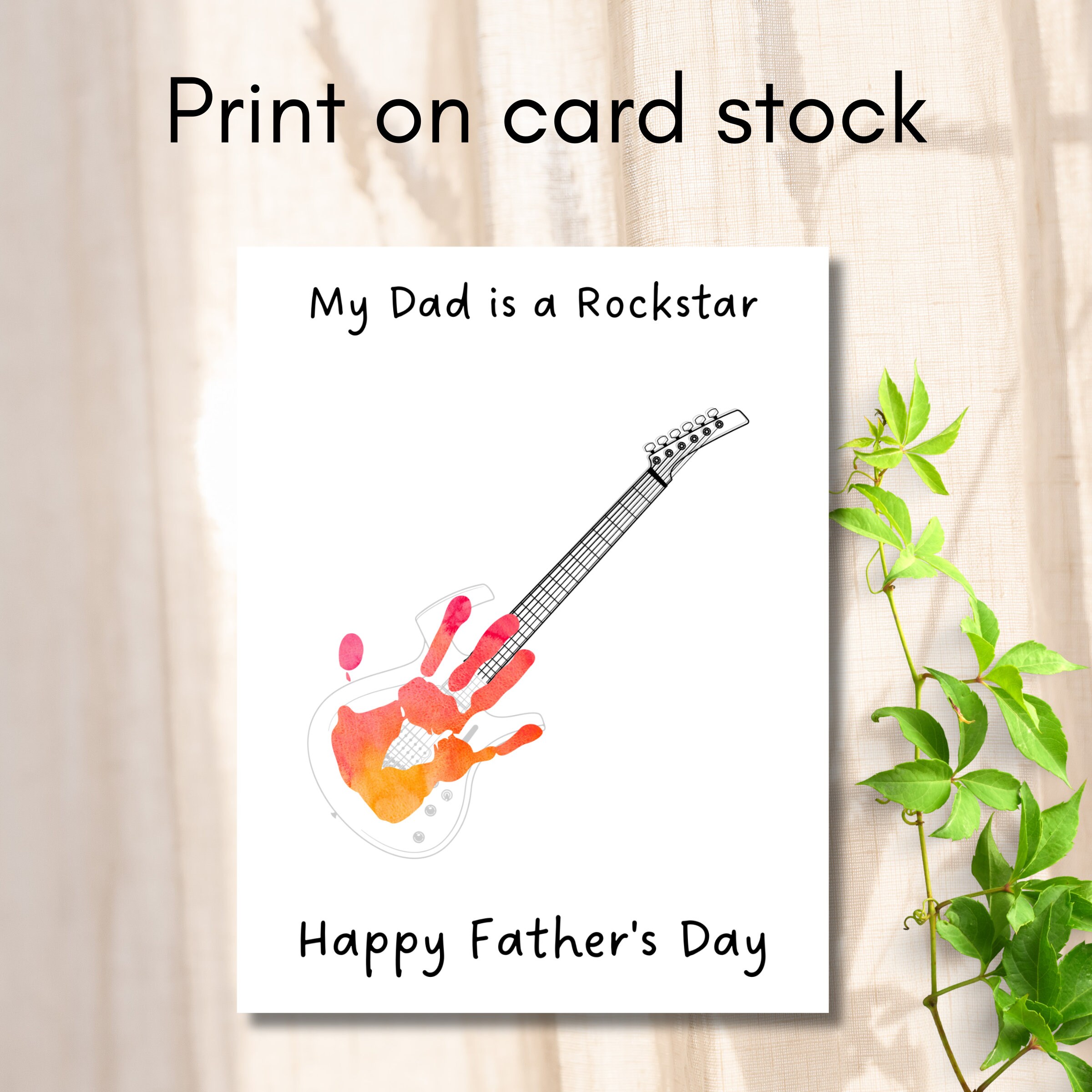 Father's Day Printable - Rockstar - Personalized Gift From Children! - Etsy