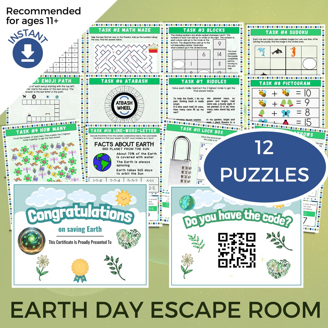 Earth Day Escape Room | Printable | Middle School, Junior High ...