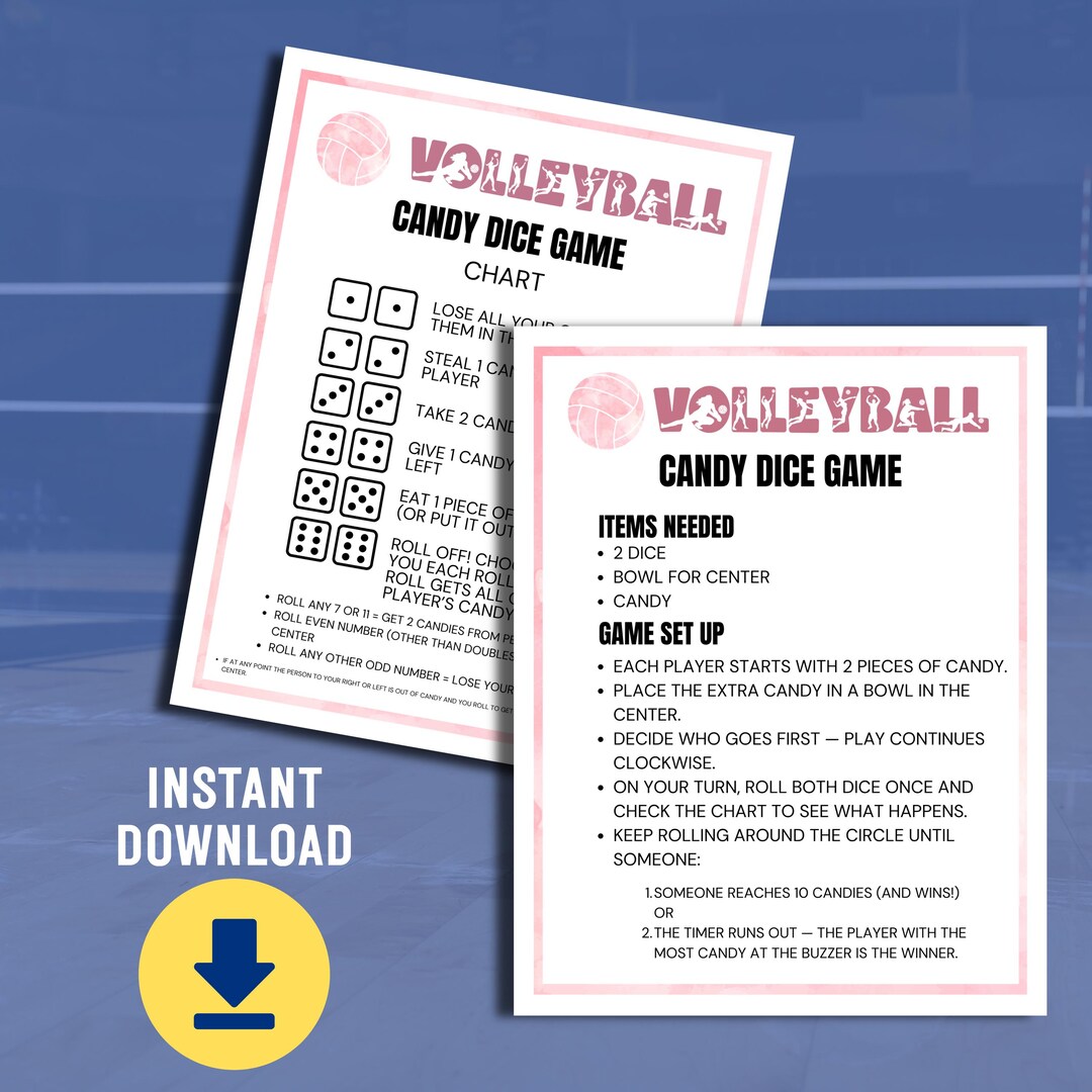 Volleyball Team Bonding, Candy Dice Game, Team Building Activity ...