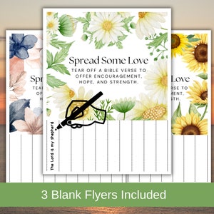 Bible Verse Positive Affirmation Tear-off Flyers (set of 6) - Etsy