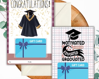 Printable Graduation Gift Card Book for College-bound High School ...
