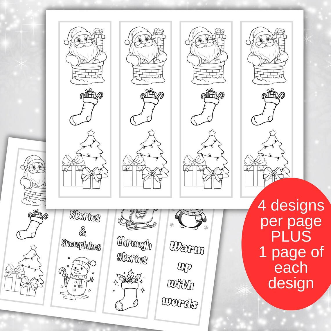 Christmas Printable Coloring Bookmarks for Kids - Homeschool ...