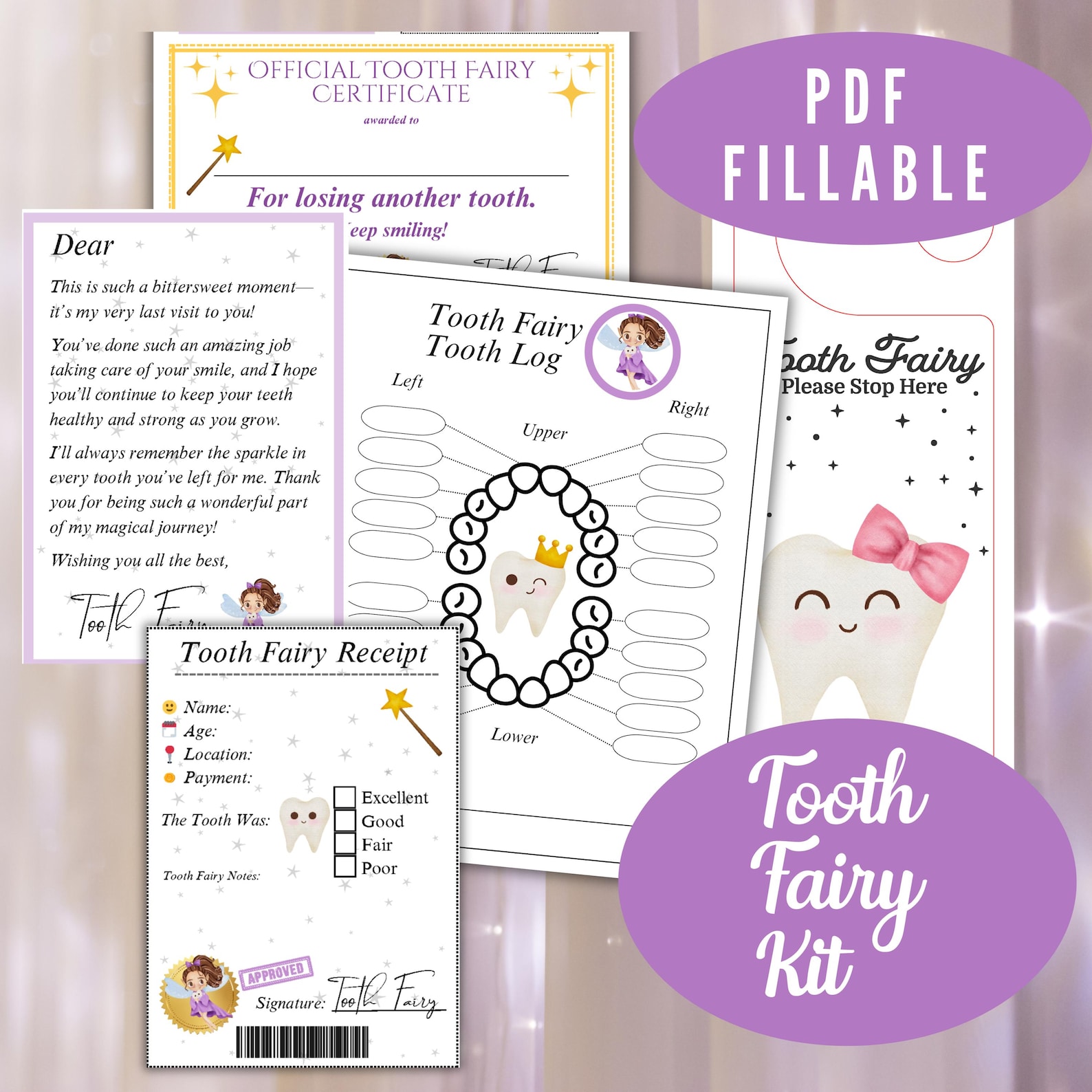 Tooth Fairy Kit – Printable & PDF Fillable Bundle - Etsy