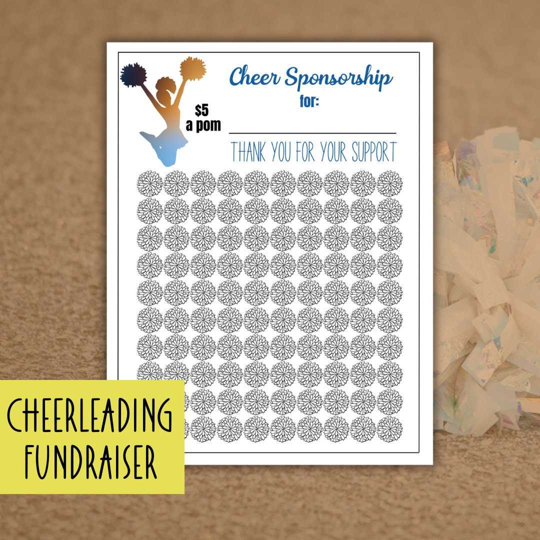 Cheerleading Fundraiser - Color the Pom Poms - Etsy