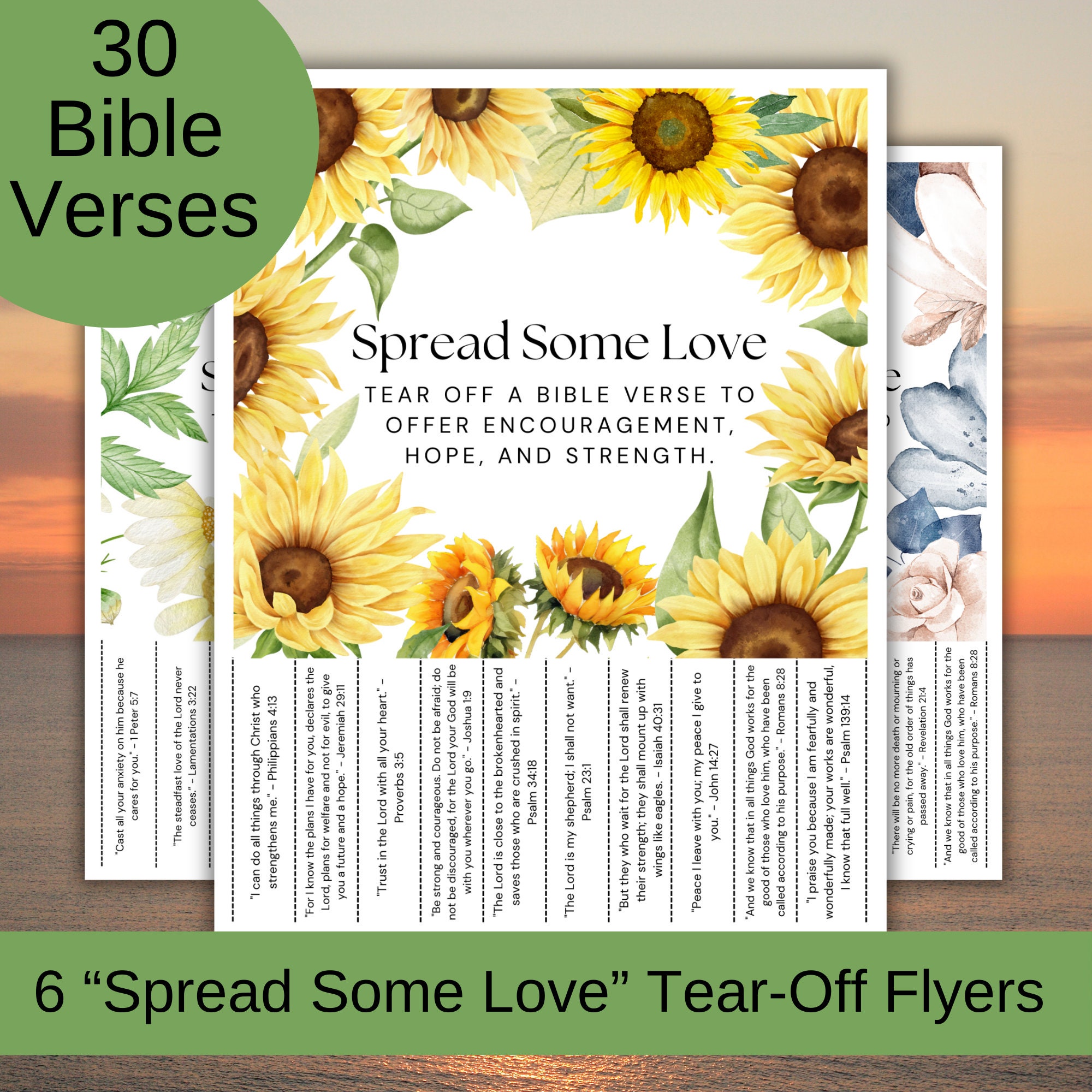 Bible Verse Positive Affirmation Tear-off Flyers (set of 6) - Etsy