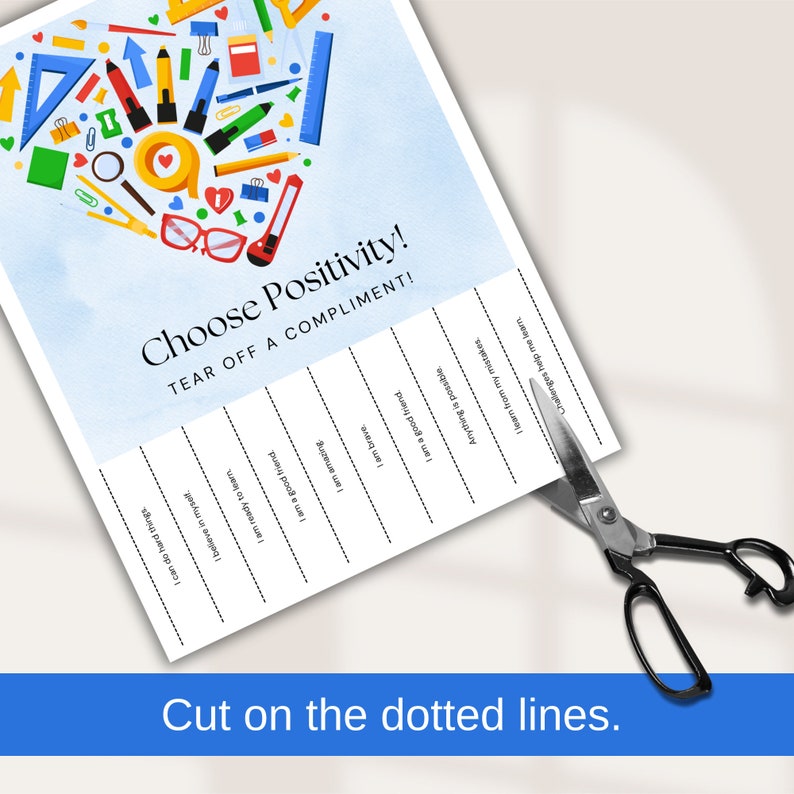 Positive Affirmation Tear-off Flyers (set of 6) School-aged Kids - Etsy UK