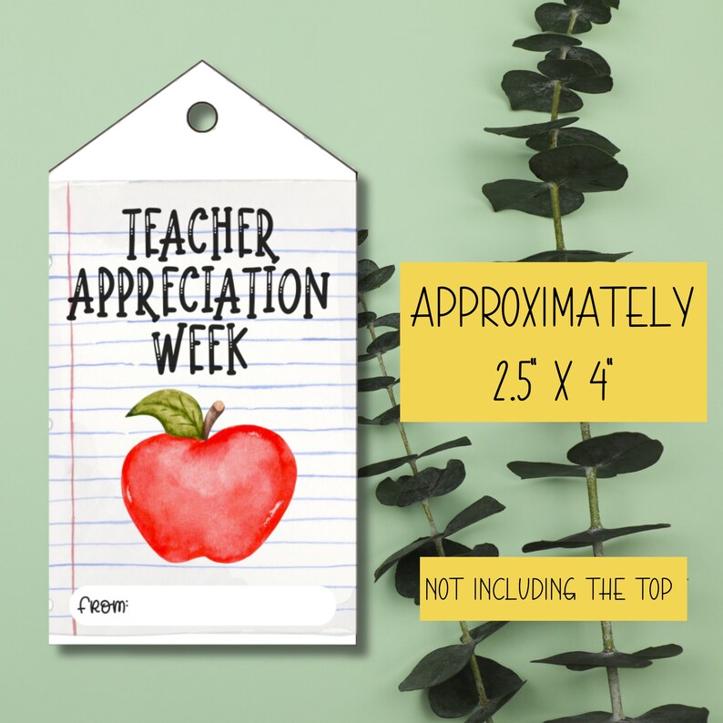Teacher Appreciation Week Tags Printable - Etsy
