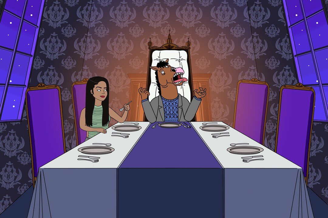 SALE Bojack Horseman Animated Show Custom Cartoon Portrait, Couple ...