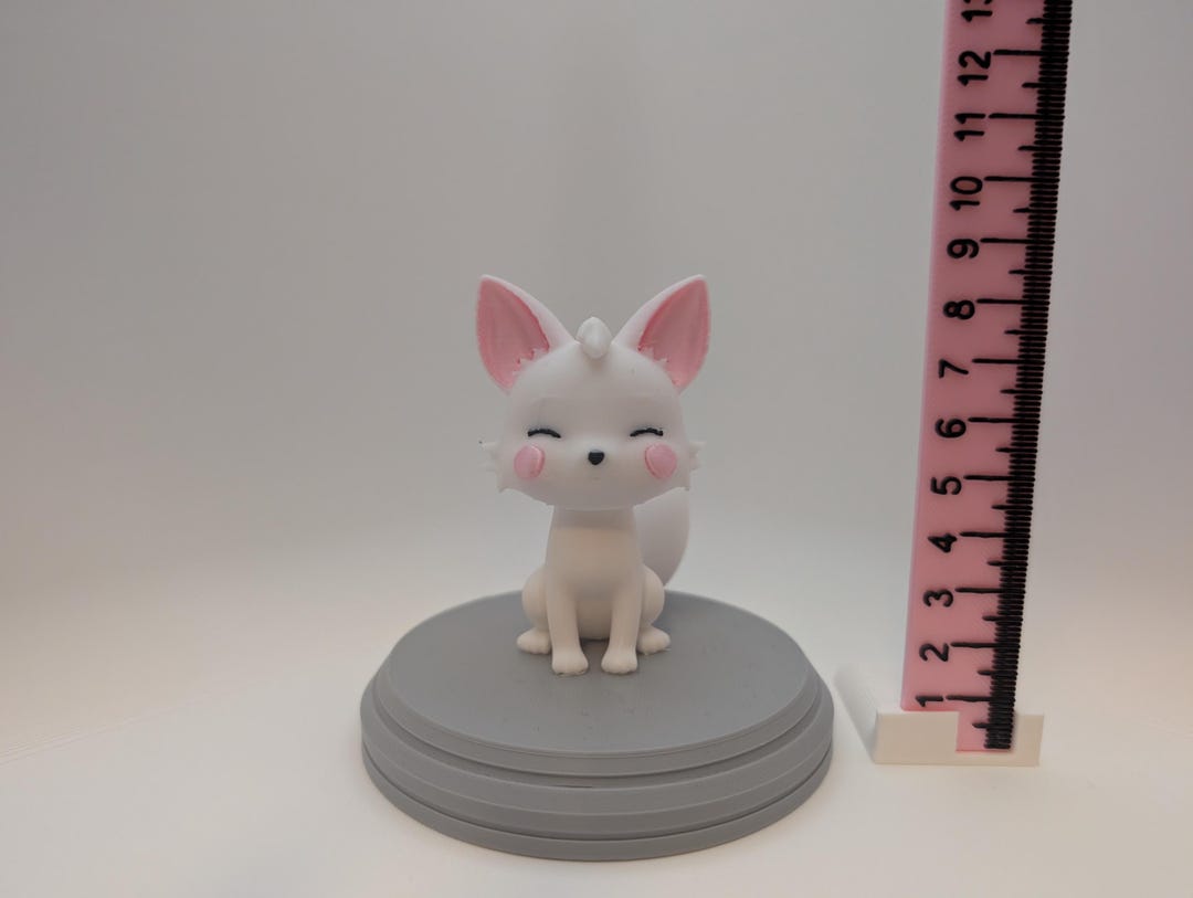 3D Printed White Fox - Etsy