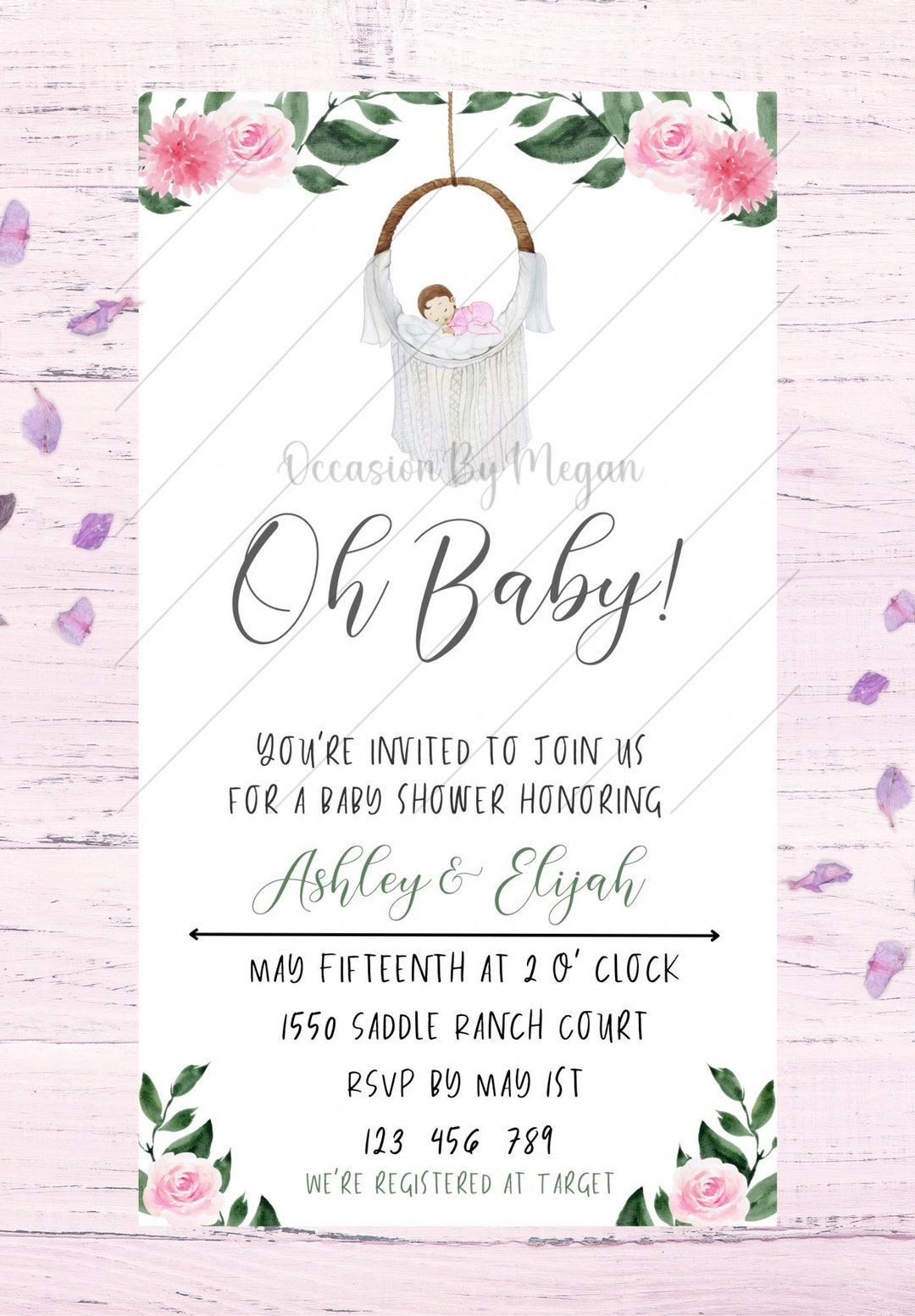 Baby Shower Digital Invitation - Etsy
