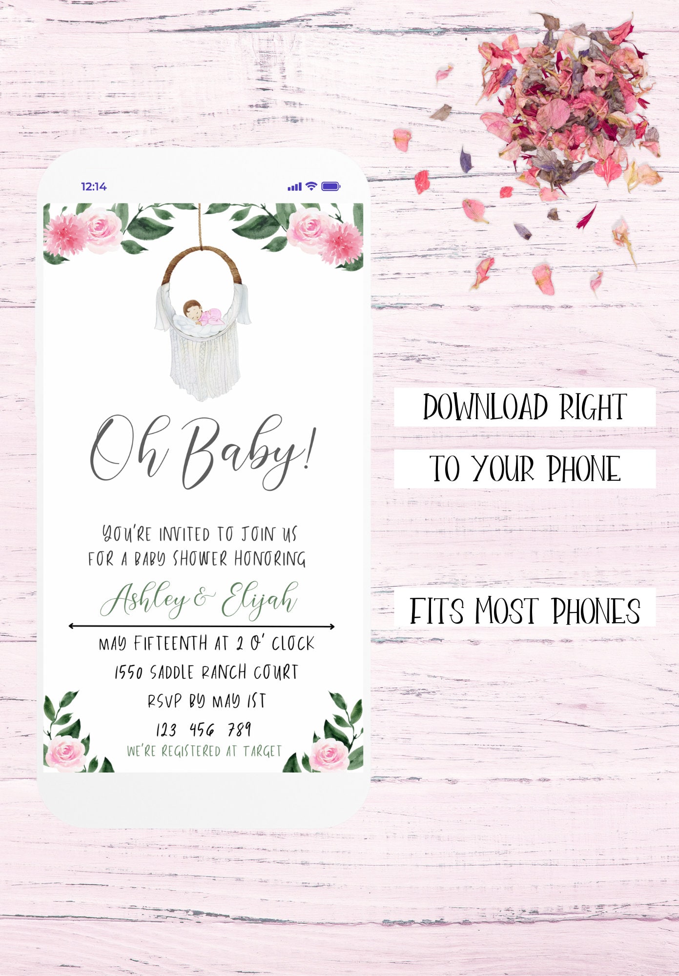 Baby Shower Digital Invitation - Etsy