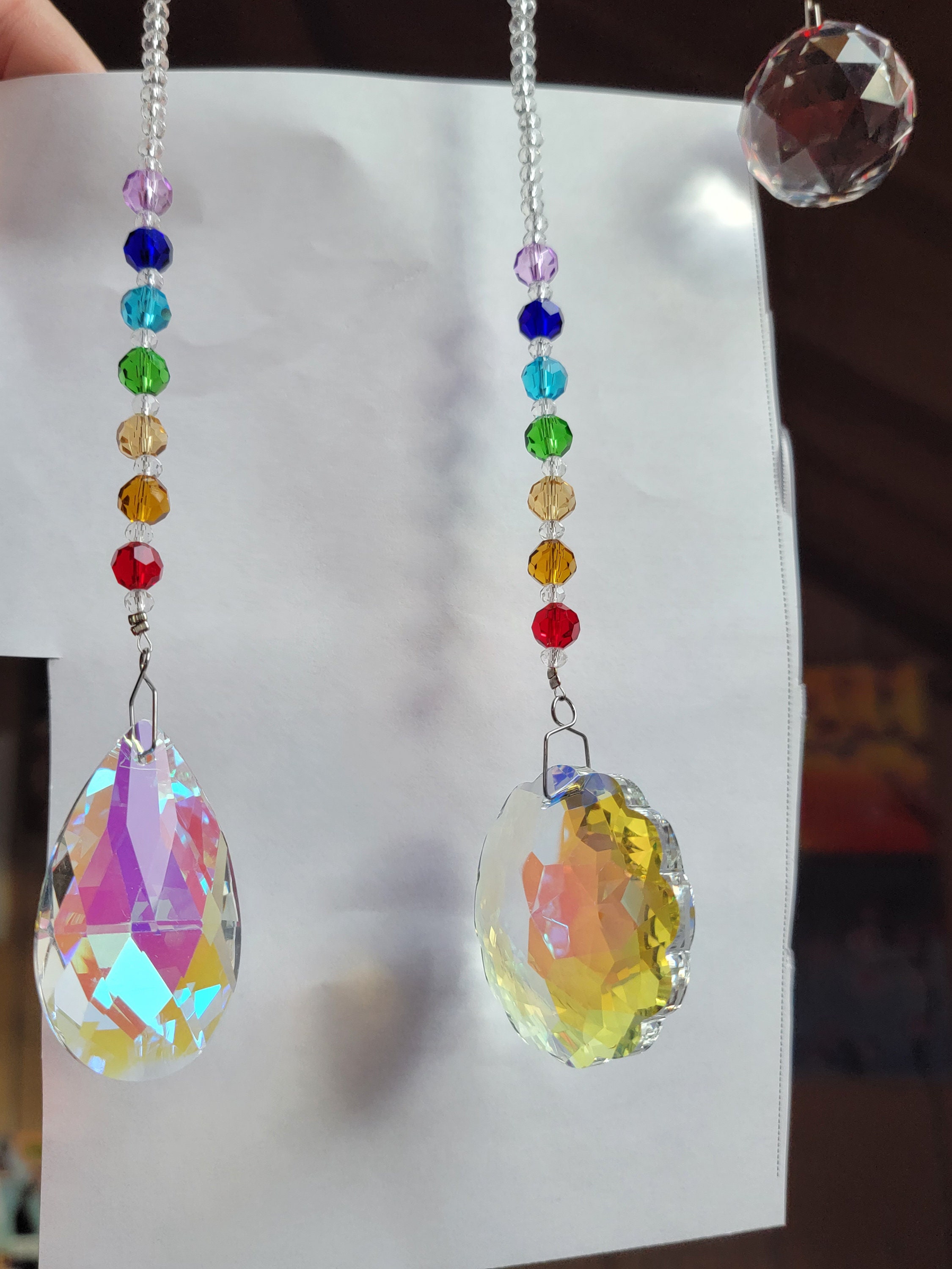 Multi-colored Crystal Sun Catcher Rainbow Window Prism Hanging ...