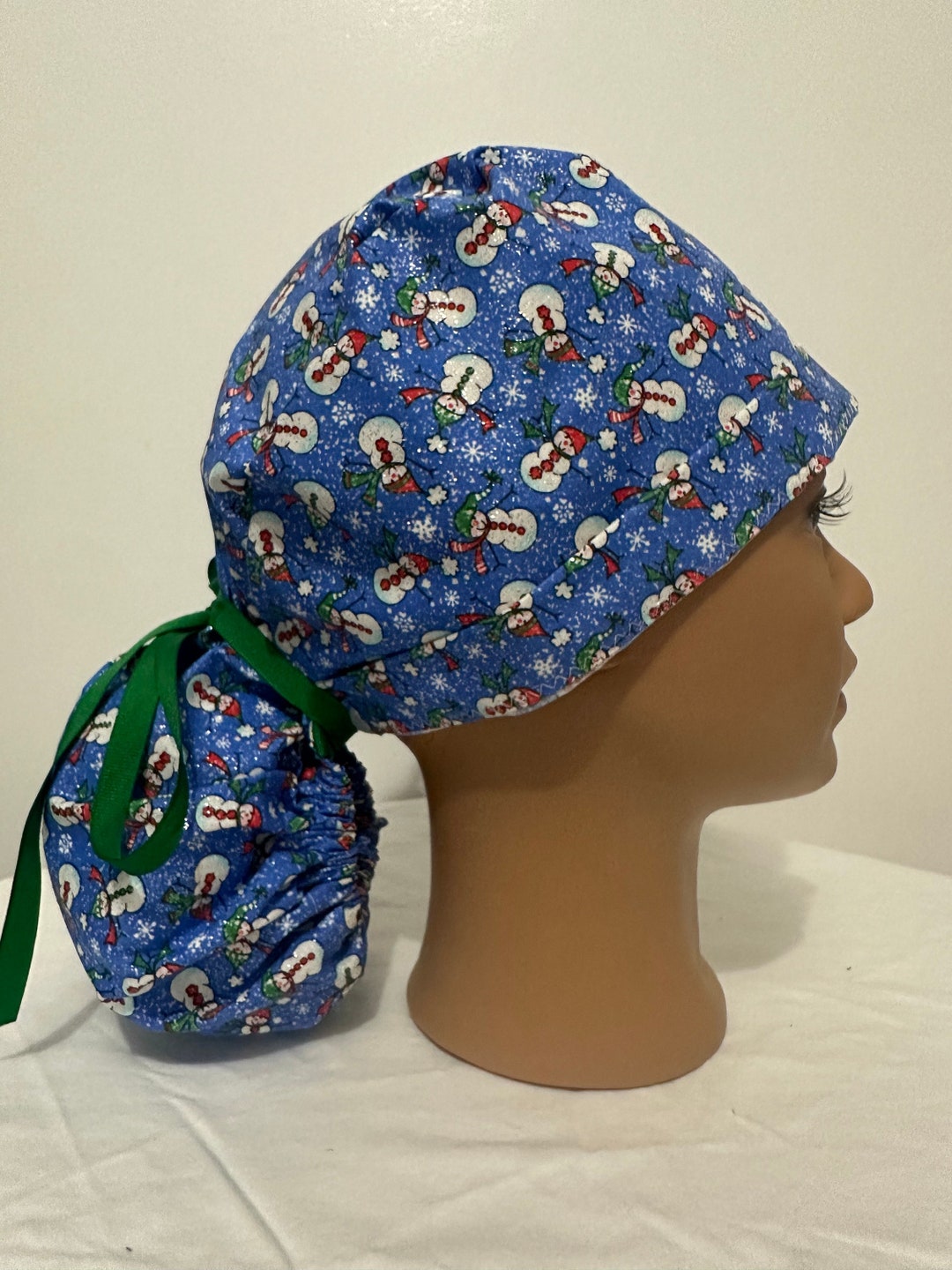 Winter Snowmen Scrub Cap Ponytail Style Scrub Cap - Etsy