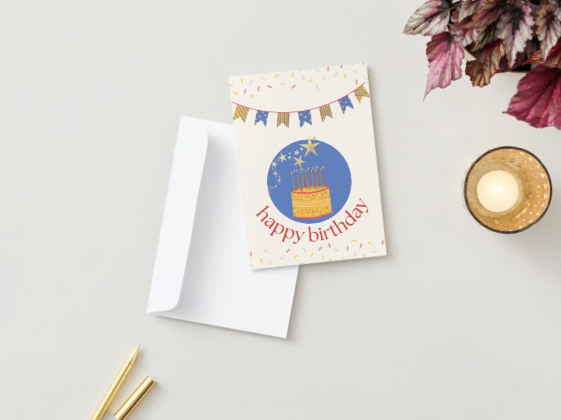 Birthday Card (go for the Gold) - 10" X 7" Folded Card - Etsy