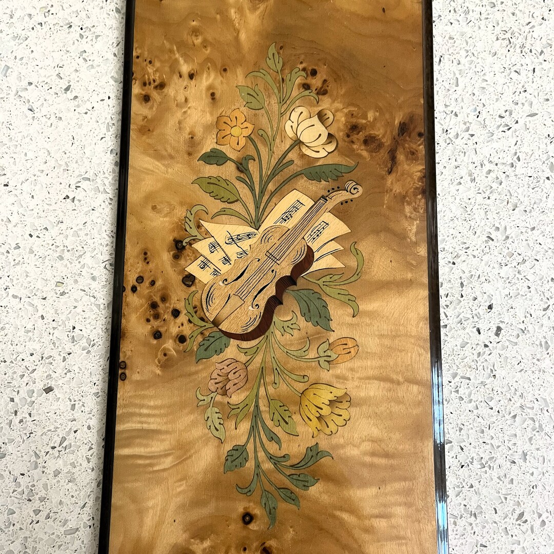 Italian Notturno Intarsio Inlayed Musical Floral Wall Hanging - Etsy