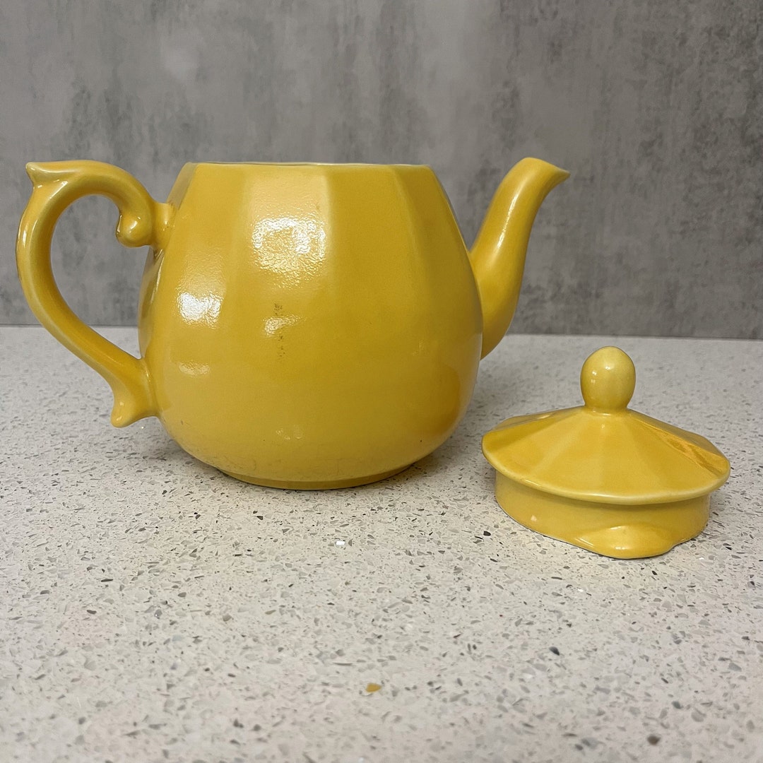 Vintage Heatmaster Yellow Ceramic Teapot- Made in England - Etsy