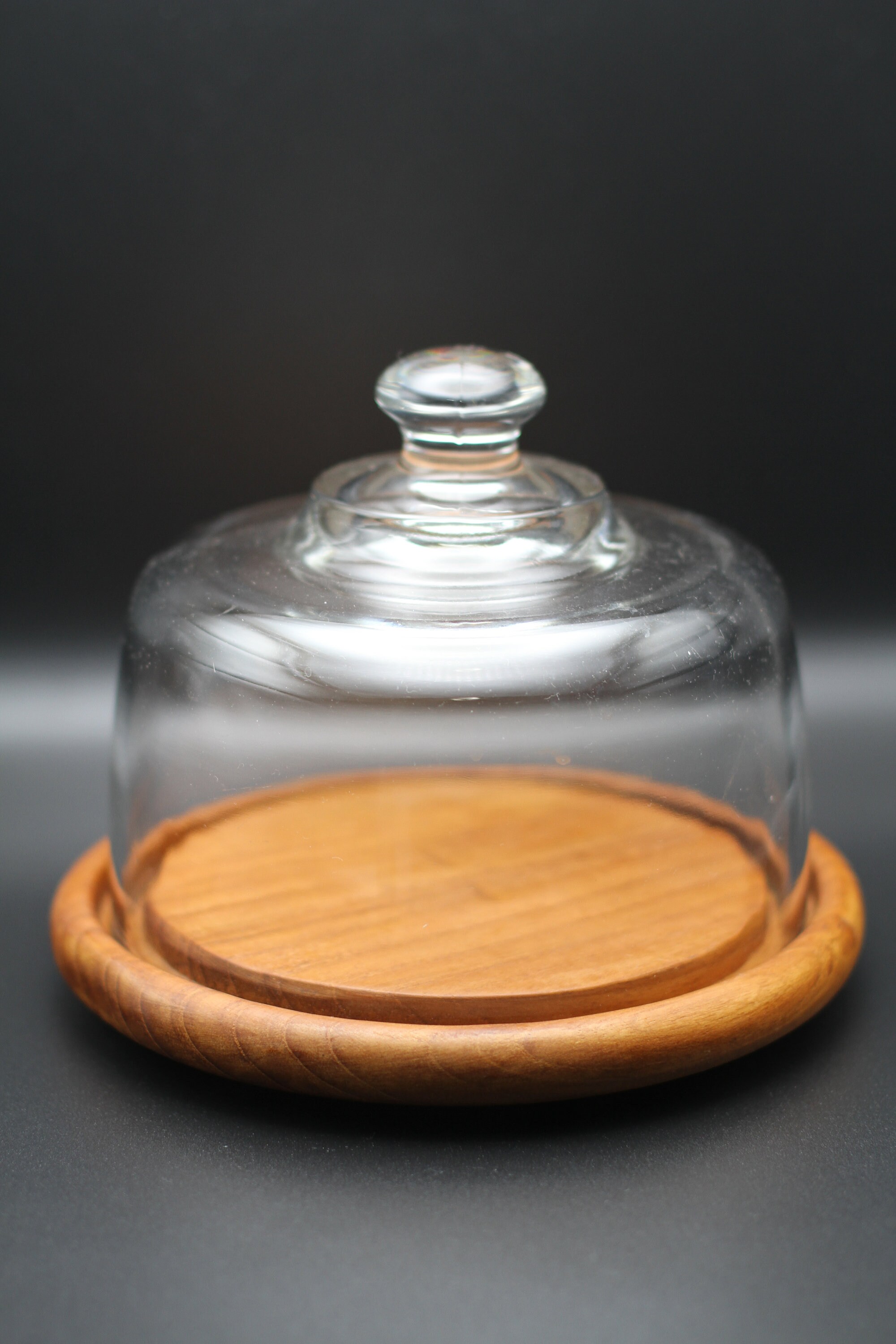 Vintage Goodwood Cheese Board Glass Cloche Dome Mid-century Modern Tray ...