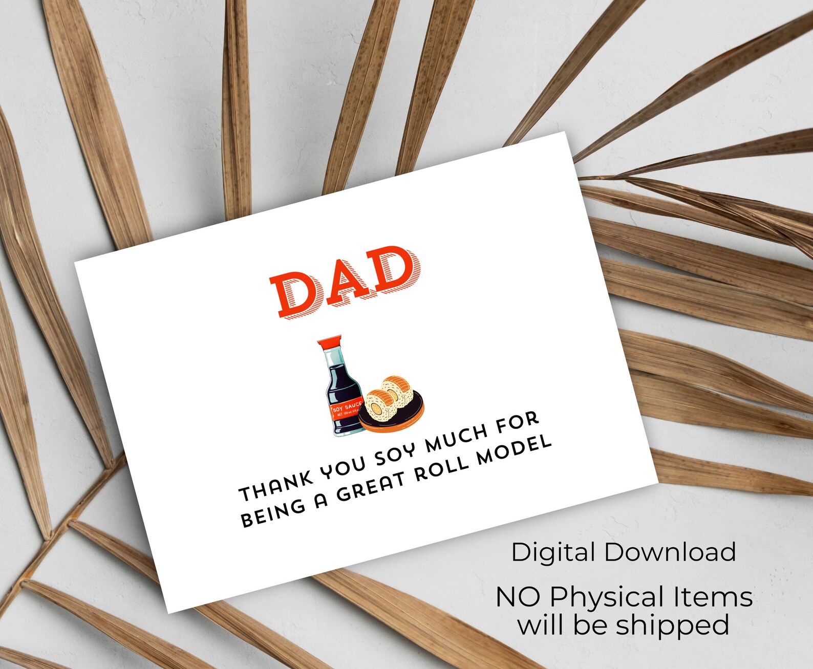 Happy Father's Day Sushi Card|instant Download Printable Sushi Father’s ...
