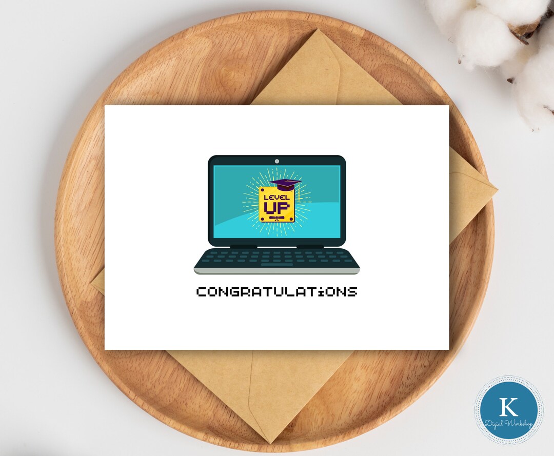 Congratulations Level up Graduation Card|printable Instant Download ...