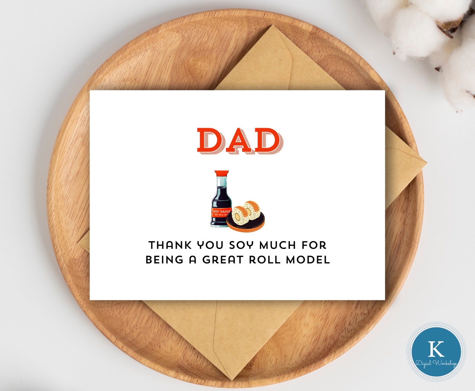 Happy Father's Day Sushi Card|instant Download Printable Sushi Father’s ...