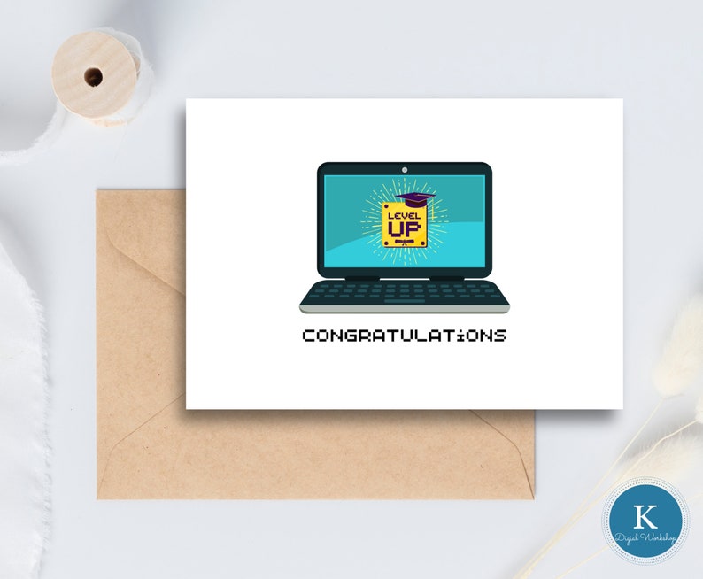 Congratulations Level up Graduation Cardprintable Instant Download Grad ...