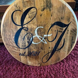 Full Custom Design Whiskey Barrel Head Personalized Gift Oak Barrel ...