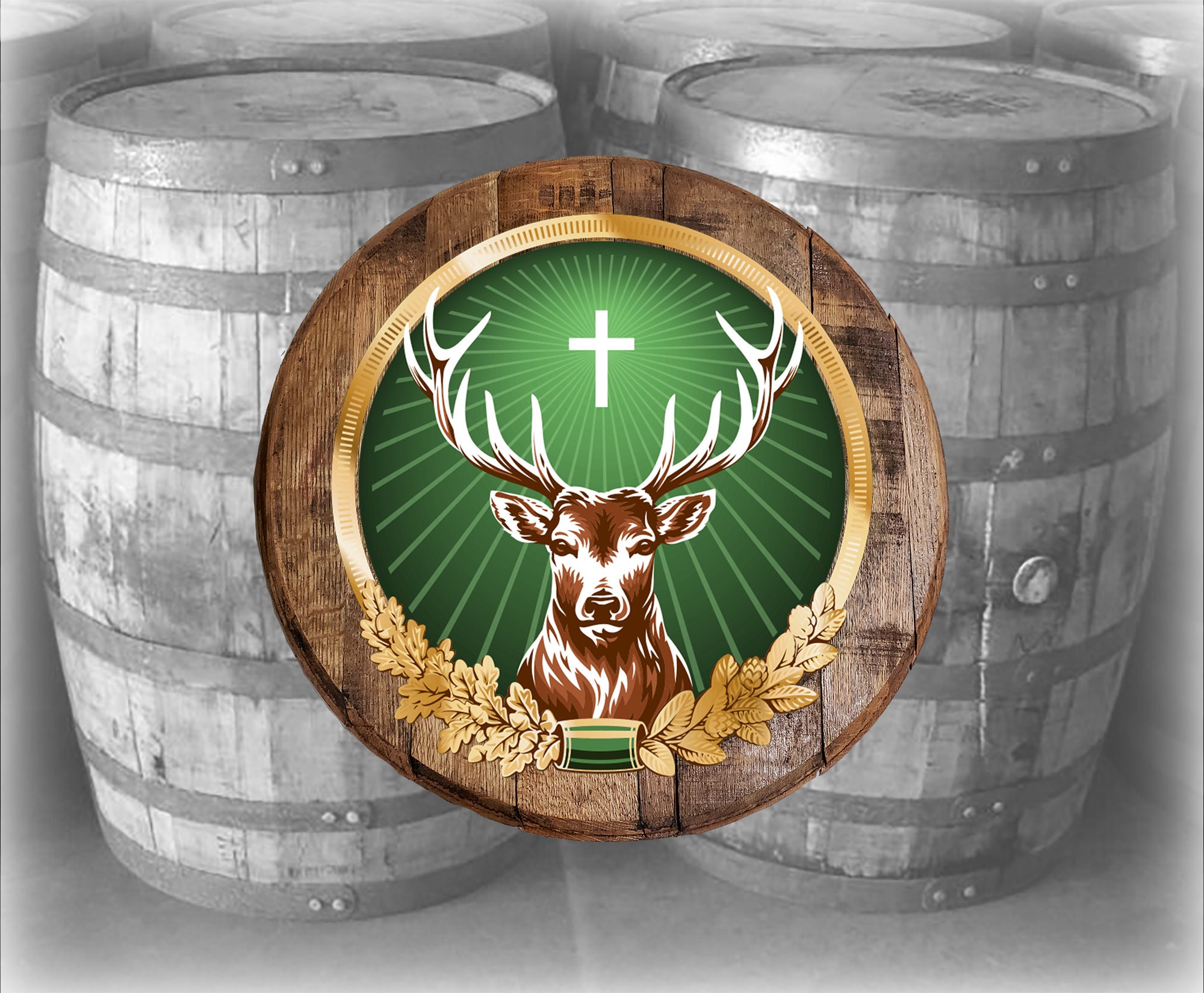 Jager Barrel Bar Sign Rustic Decor Aged Oak Barrel Lid - Etsy