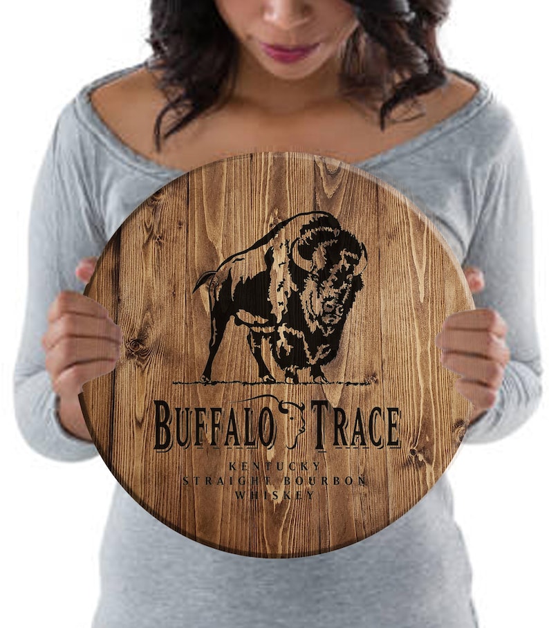 Bar Sign Buffalo Trace Inspired by Whiskey Barrel 18 Inch Top - Etsy