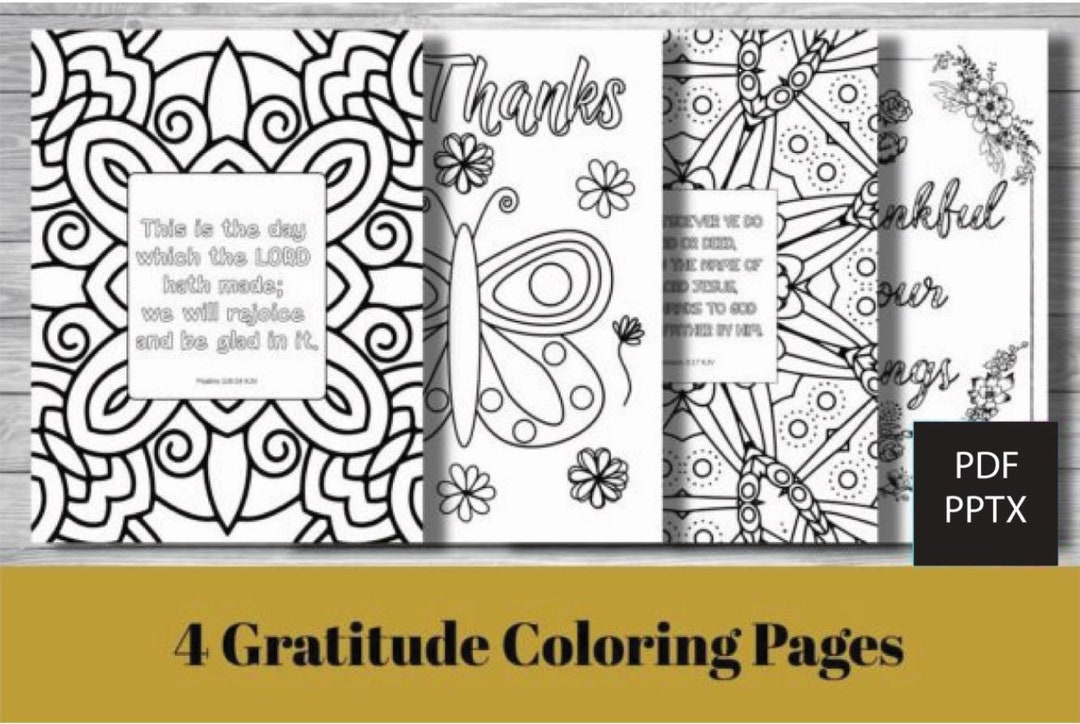 Christian Gratitude Coloring Journal, Christian Minimalist Gratitude ...