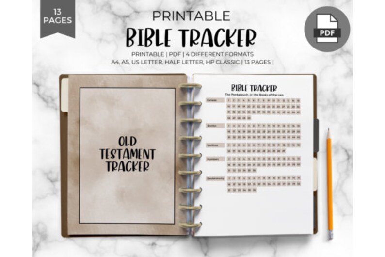 Bible Tracker, Bible Reading Checklist, Bible Study Planner, Books of ...