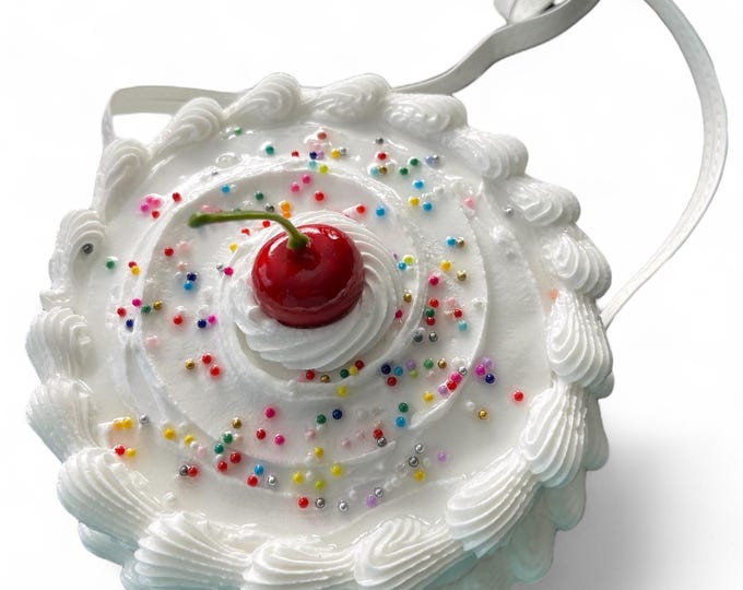 Cherry on Top Cake Purse: Round Faux Cake Crossbody With Sprinkles - Etsy