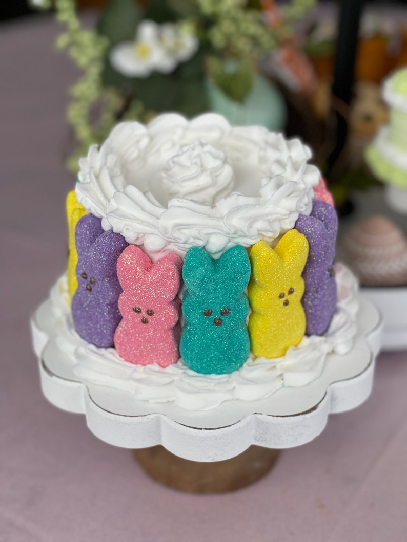 Bunny Peeps Lookalike Faux Cake for Easter - Etsy
