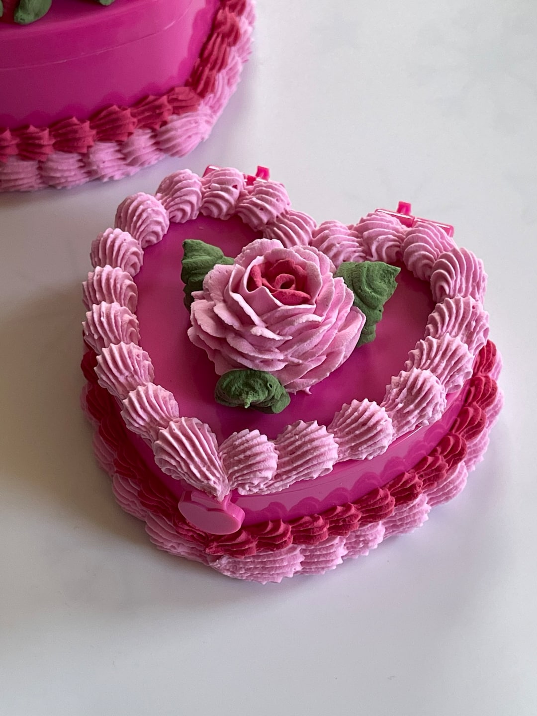 Faux Small Pink Rose Jewelry Cake Box - Etsy