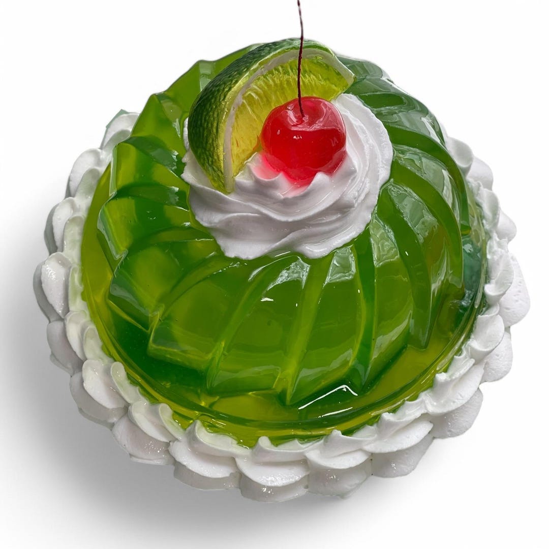 Faux Cherry Lime Jello USB Lamp – Handmade Retro Dessert Light – Kawaii ...