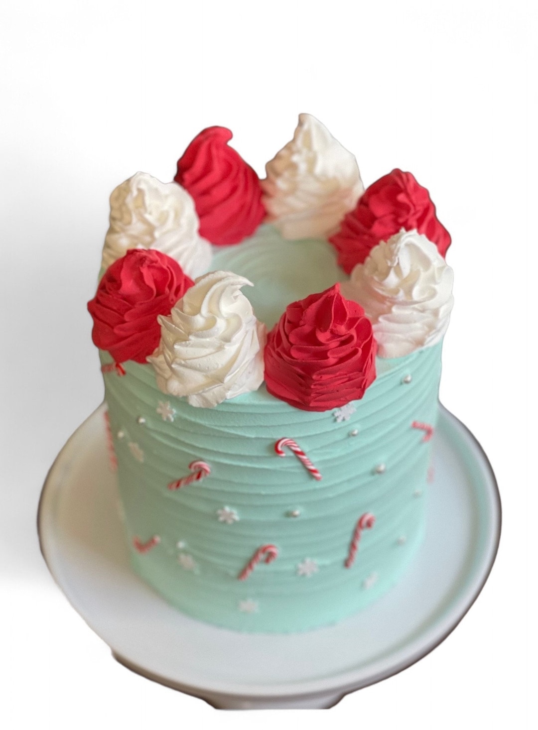 Candy Cane, Snowflakes, and Pearl Faux Christmas Cake/christmas Faux ...