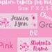 Pink Disco Labels for School . Pink Sparkle Labels . School Supplies ...