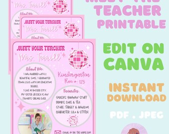 Meet the Teacher Instant Printable . Digital Download . Instant ...