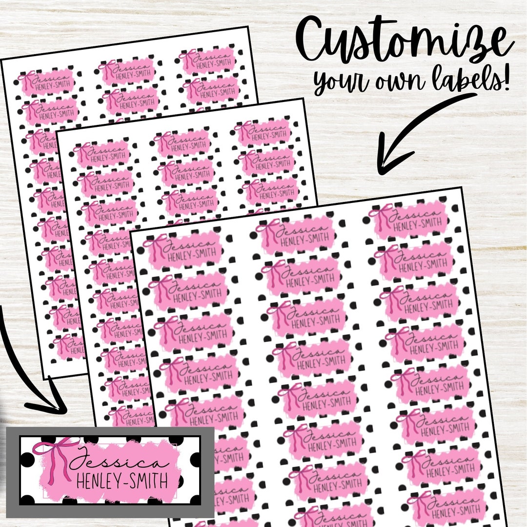 Kids Labels . Girls Labels . School Labels . Back to School . Bows and ...