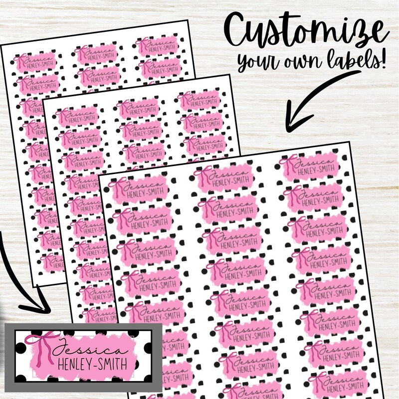 Polka Dot Labels - Etsy